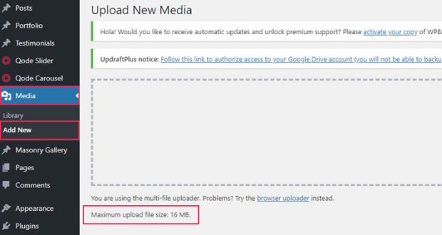 How to Increase WordPress Maximum File Upload Size - Qode Interactive
