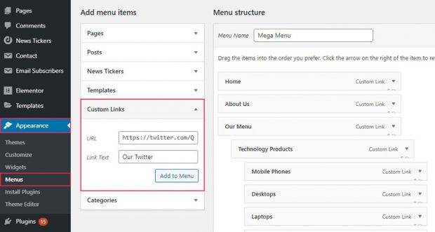 How to Add Social Media Icons to WordPress Menu - Qode Interactive