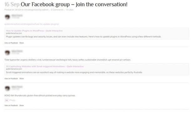 How to Embed a Facebook Group Feed and Page Timeline in WordPress - Qode Interactive