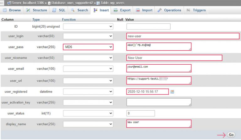 Use phpMyAdmin to Add User in WordPress - Qode Interactive
