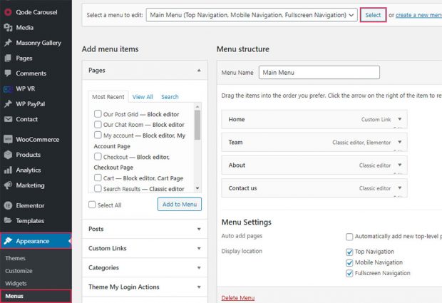 How to Create a WordPress Fullscreen Menu - Qode Interactive