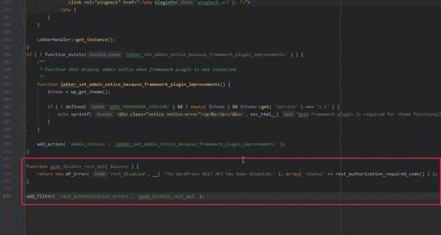 Disable REST API in WordPress - Qode Interactive