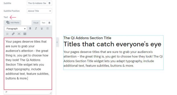 How to Add a Section Title in WordPress – Qode Interactive