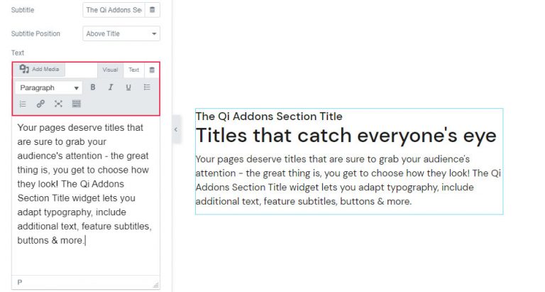 How to Add a Section Title in WordPress – Qode Interactive