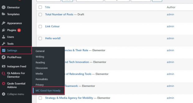 How to Remove or Change the "Howdy Admin" Message in WordPress - Qode Interactive