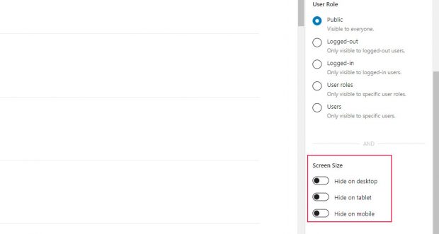 How to Control Frontend WordPress Block Visibility - Qode Interactive