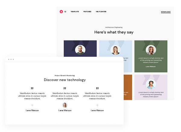 Testimonials block for Gutenberg – Qi Blocks For Gutenberg