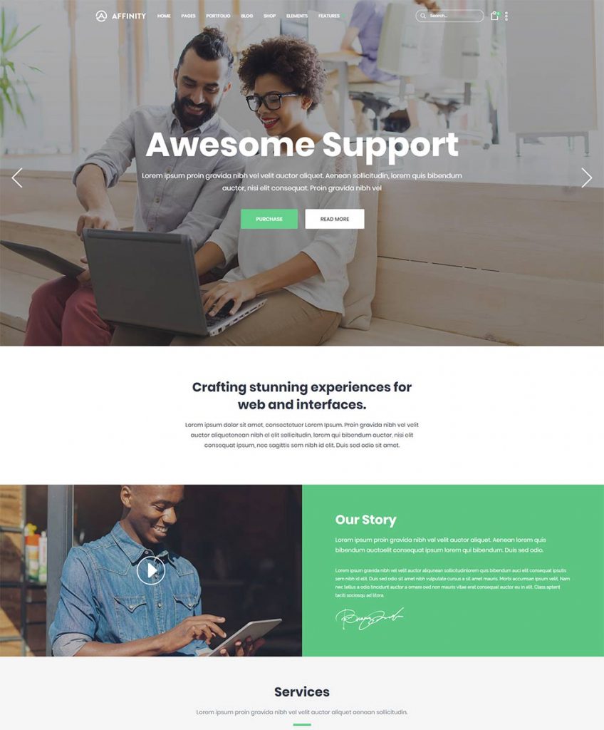Affinity – Multipurpose WordPress Theme – Qode Interactive