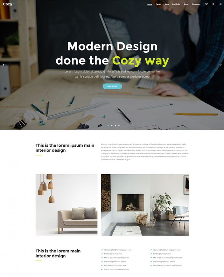 Cozy – Interior Design Theme – Qode Interactive