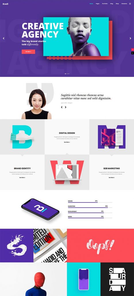 Kvell – A Creative Multipurpose Theme for Freelancers and Agencies ...