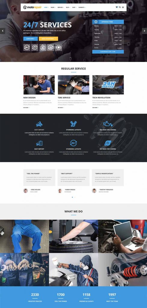 Motorepair – Theme for Car Mechanics – Qode Interactive